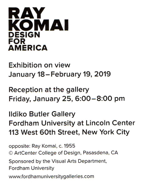 Ray Komai Exhibition Opens in New York